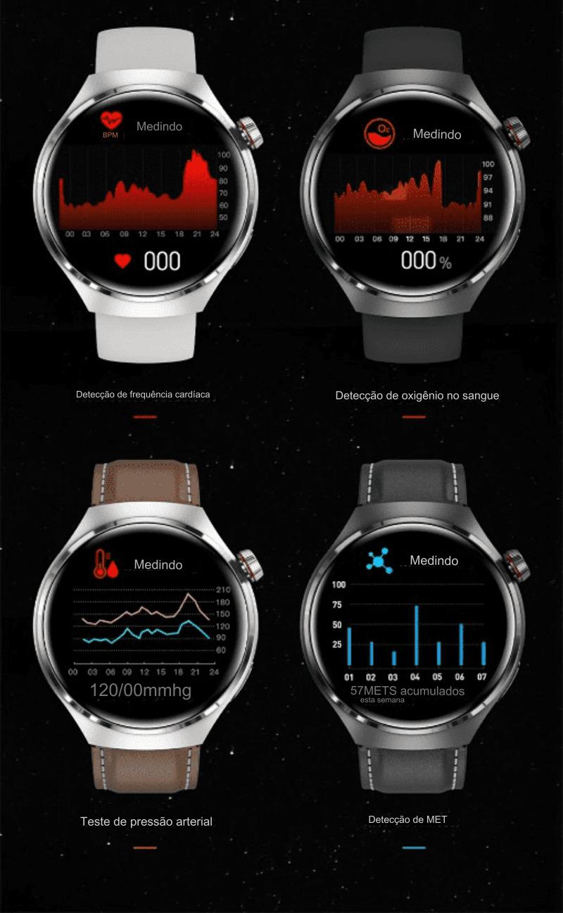 Smartwatch Gt4 Z93 Pro, Tela Amoled Alta +500 Faces Nfc Pagamentos ...