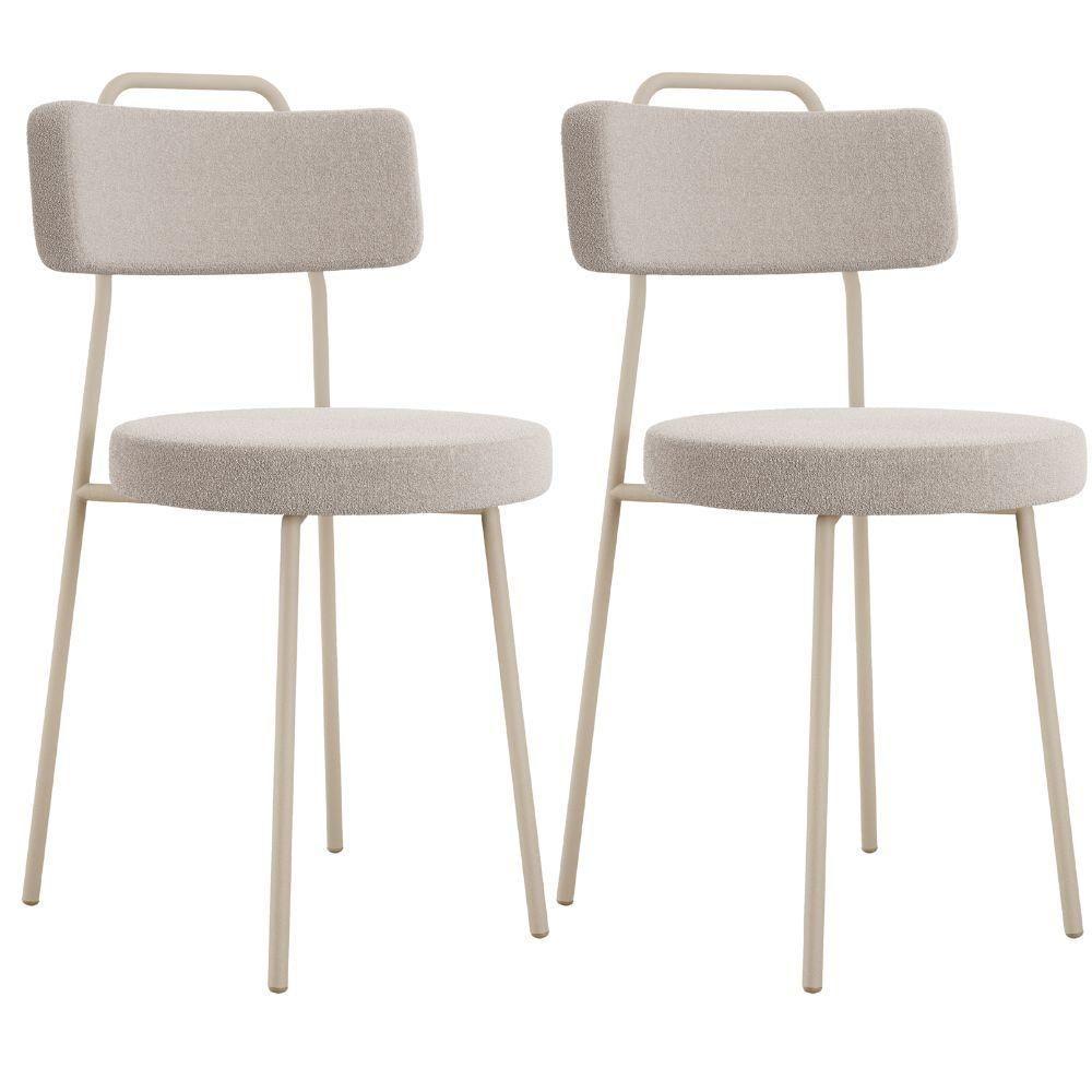 Kit 02 Cadeiras Decorativas Estofada Sala Jantar Barcelona Arena L02 ...