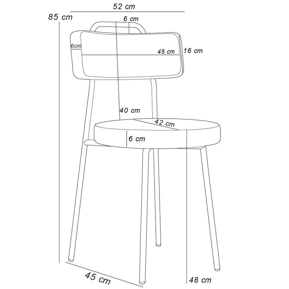 Kit 02 Cadeiras Decorativas Estofada Sala Jantar Barcelona Arena L02 ...