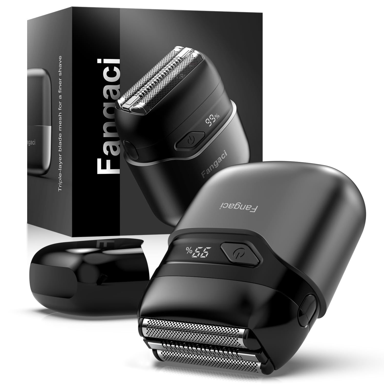 Máquina De Barbear Elétrica Fangaci Compact Waterproof Para Homens ...