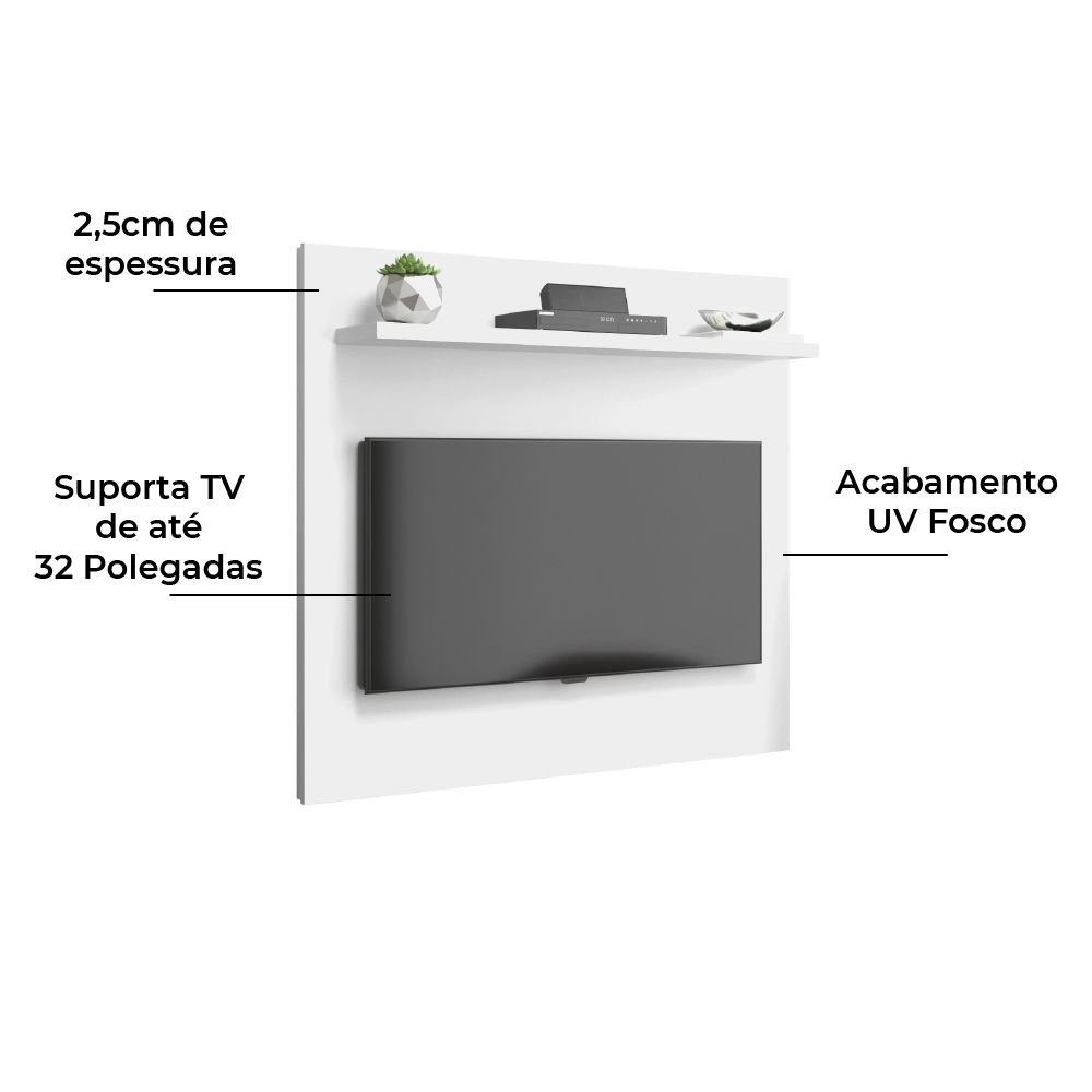 Painel Para Tv De Até 32 Polegadas Yan Patrimar Branco - Carrefour