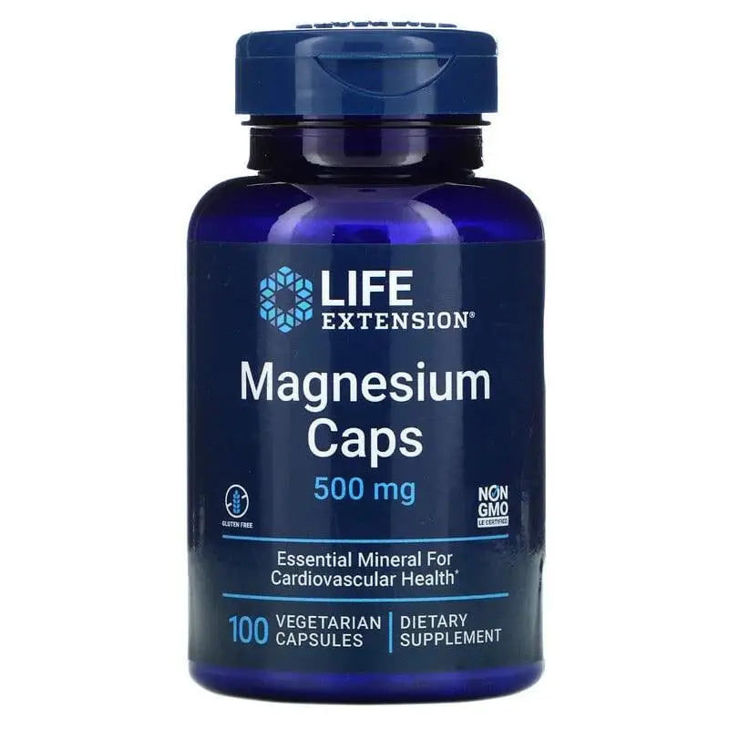 Magnésio 500mg (100 Vegetarian Capsules) - Life Extension - Carrefour