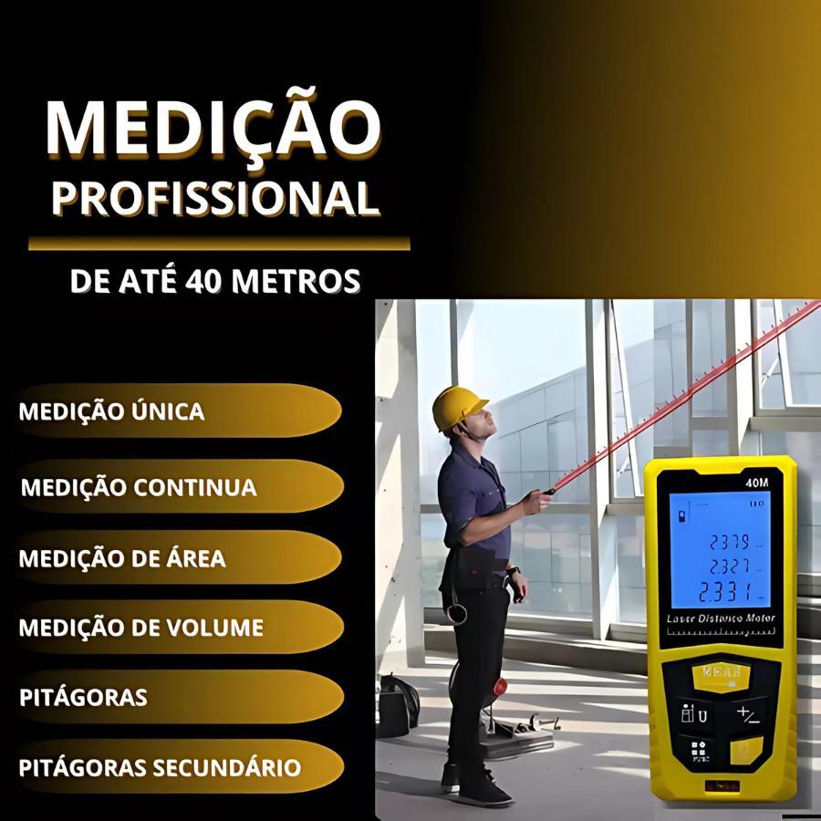 Trena Digital A Laser 40m - Tecnologia Precisão Absoluta - Carrefour