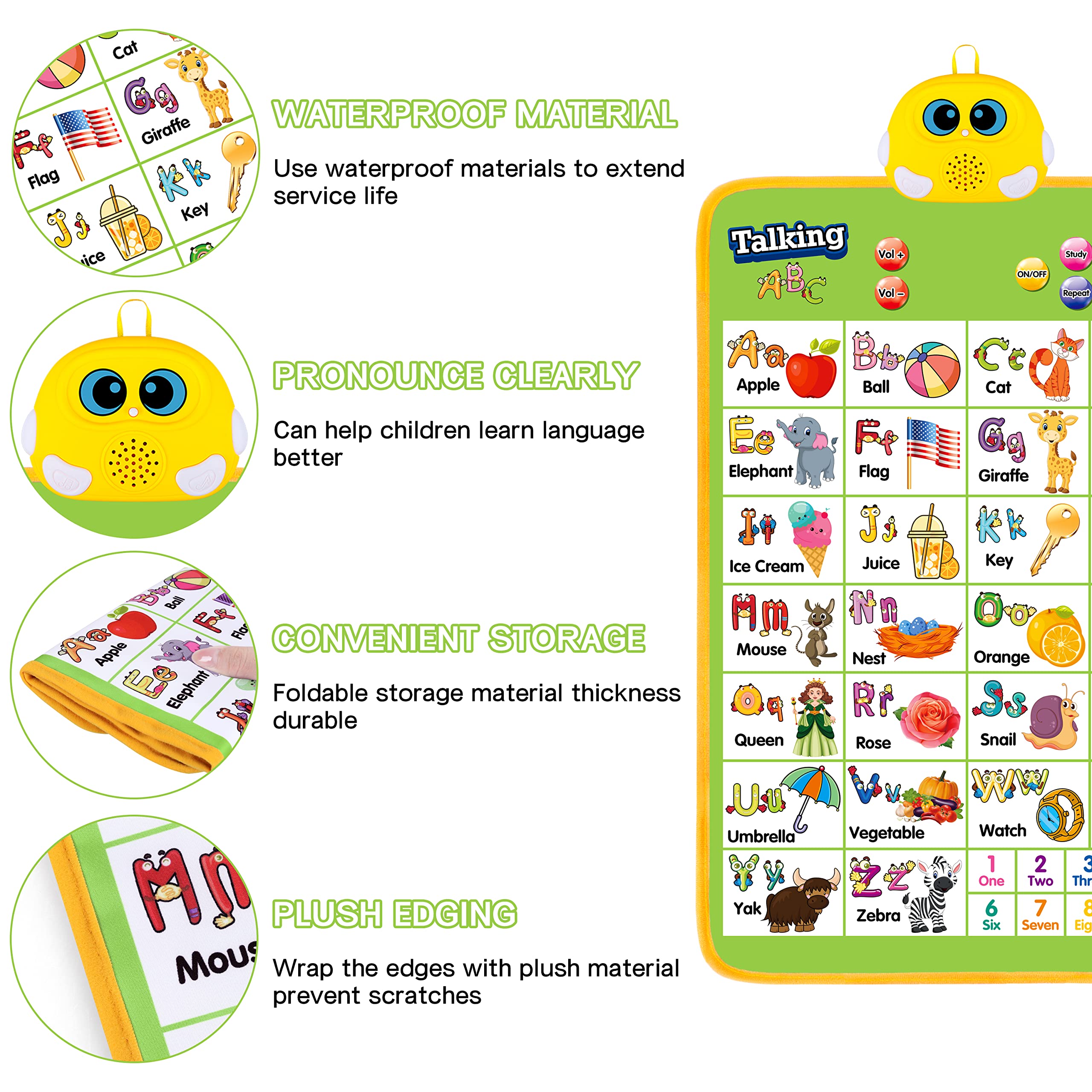 Gráfico De Parede Com Alfabeto Eletrônico Gahoo Talking Abc 123s Green ...
