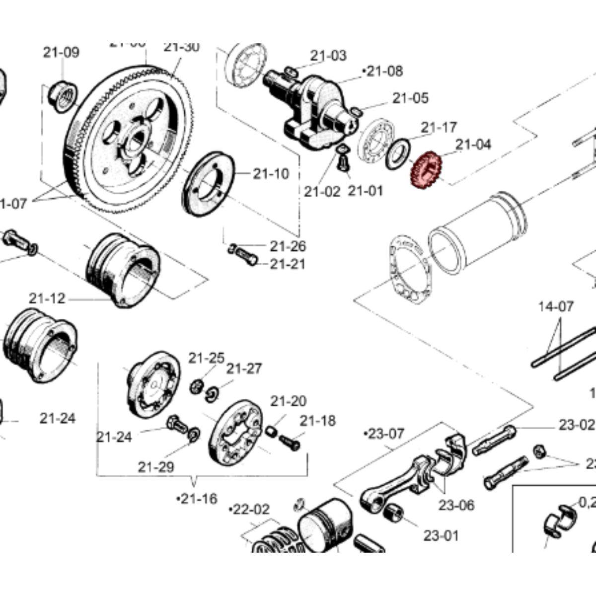 Engrenagem Virabrequim Motor Yanmar Ns75 Ns80 Original - Carrefour