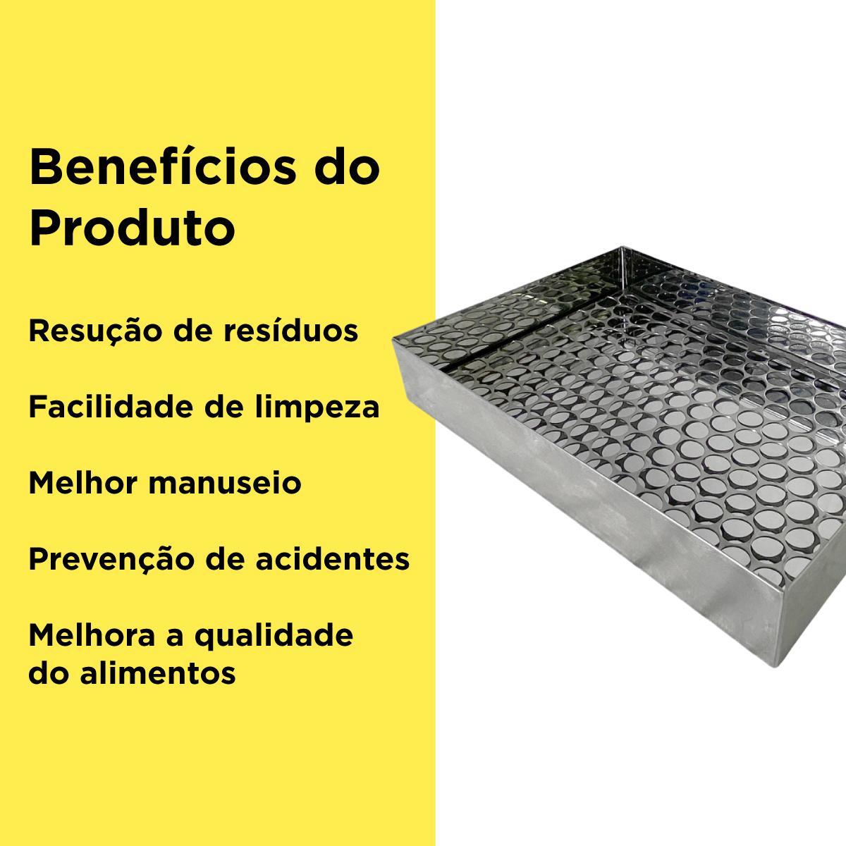 Escorredor De Óleo Industrial Fritura Pastéis Salgados Inox - Carrefour