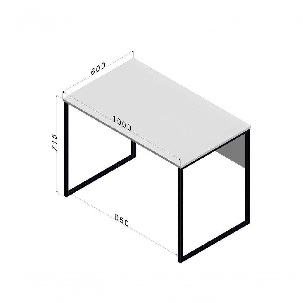 Mesa De Escritório Retangular Indus Economica Branco - Escrivaninha ...