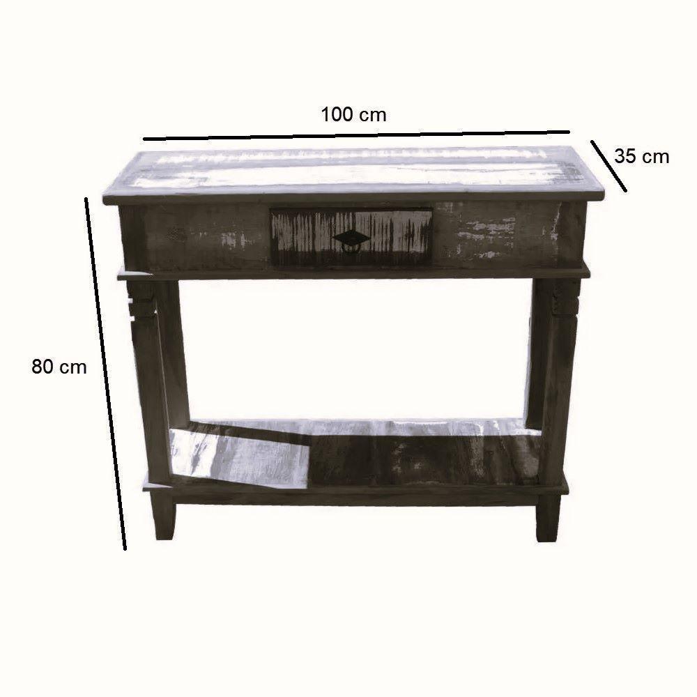 Aparador 1m Madeira Maciça Peroba Rosa Com Pátina E Gaveta - Carrefour