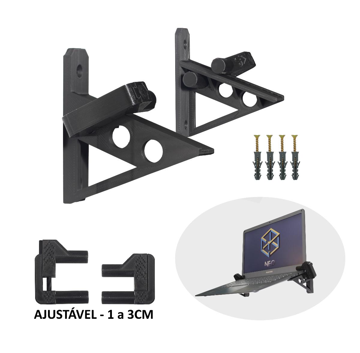 Desenvolvemos um suporte para você conseguir usar seu notebook fixado ...
