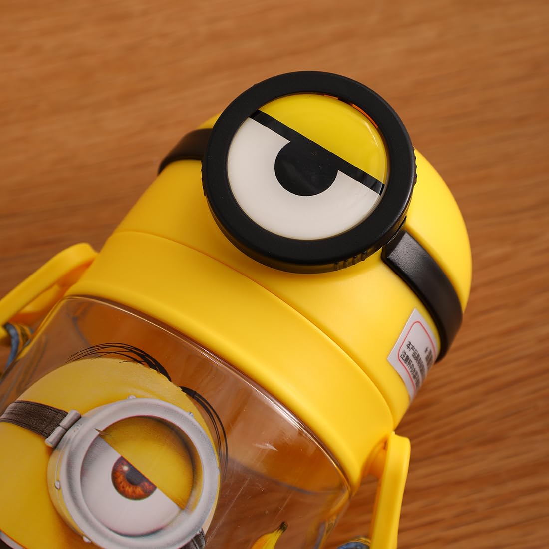 Garrafa De Água Miniso Minions Collection 600ml Com Palha Amarela ...