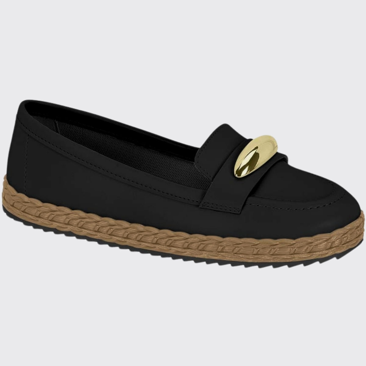 Sapatilha Alpargata Slip On Feminina Moleca 5696.335.7800 - Preto/preto ...