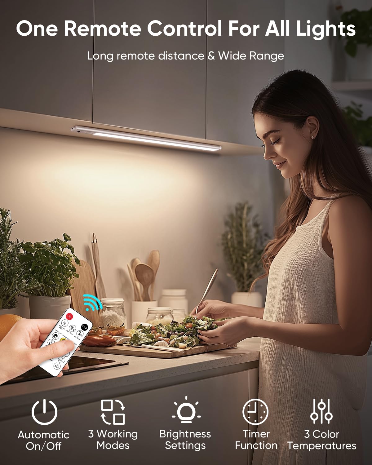 Iluminação Embaixo Do Gabinete Lenoma Com Controle Remoto De 62 Led ...