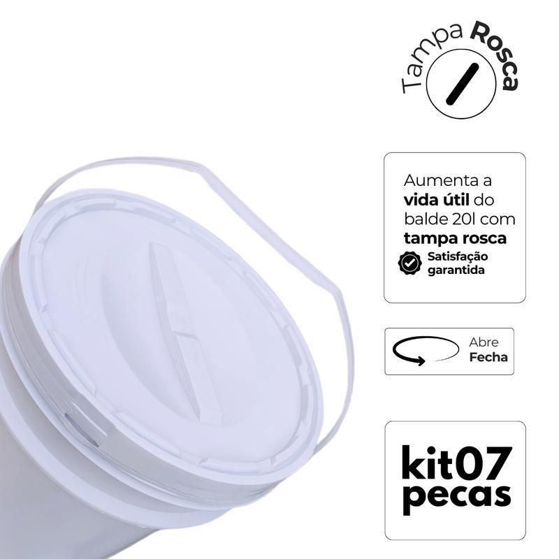 Vasilha Plastica Com Tampa Rosca - Kit 7 Pçs - Carrefour