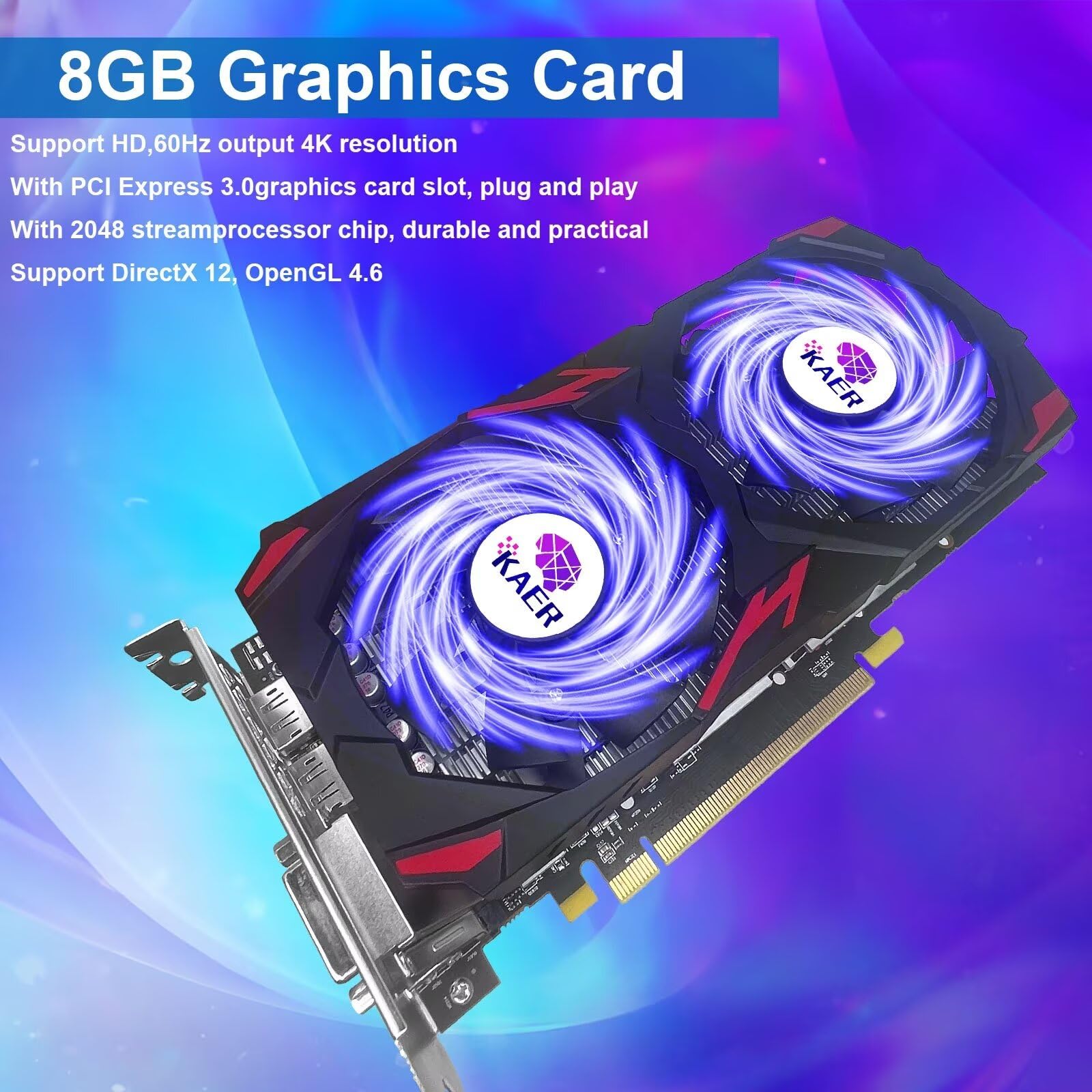 Placa Gráfica Kaer Amd Radeon Rx 580 8gb Gddr5 256 Bit - Carrefour