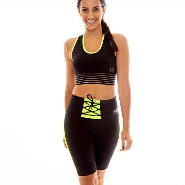 Conjunto Bermuda e Top Bianca Fitness foi desenvolvida especialmente ...