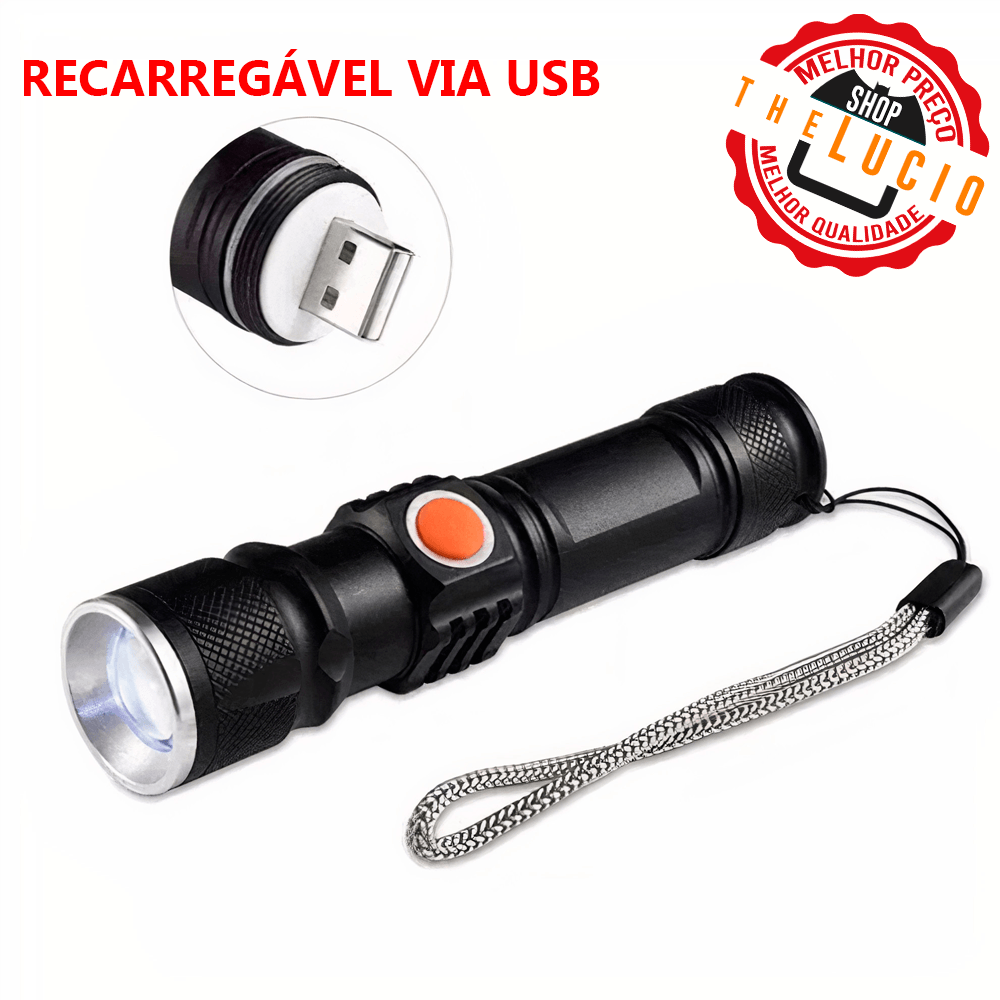 Dados técnicos -Modelo mini T6 USB Recarregavel via entrada usb -Led T6 ...