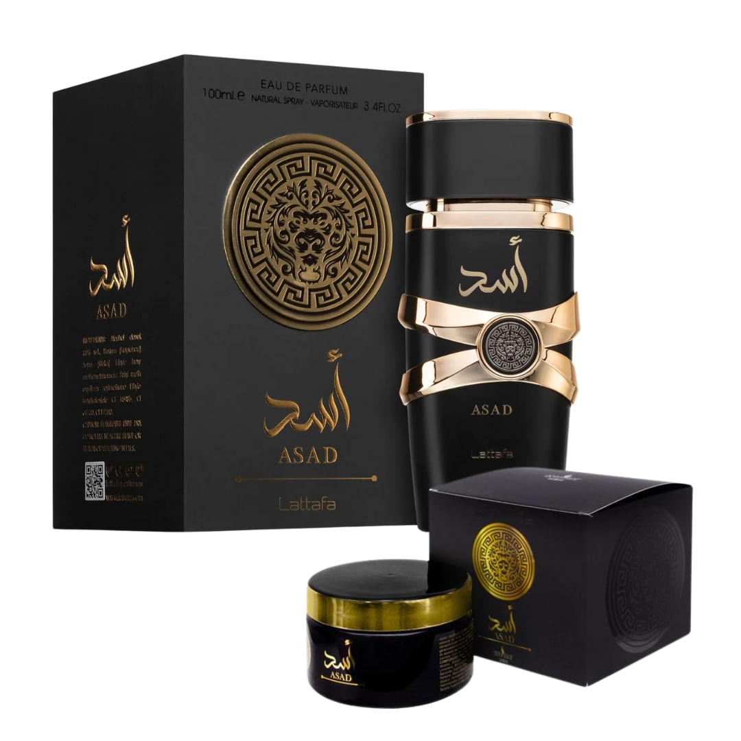 Perfume Asad Preto Masculino 100ml Parfum Com Hidratante Asad: O Toque ...