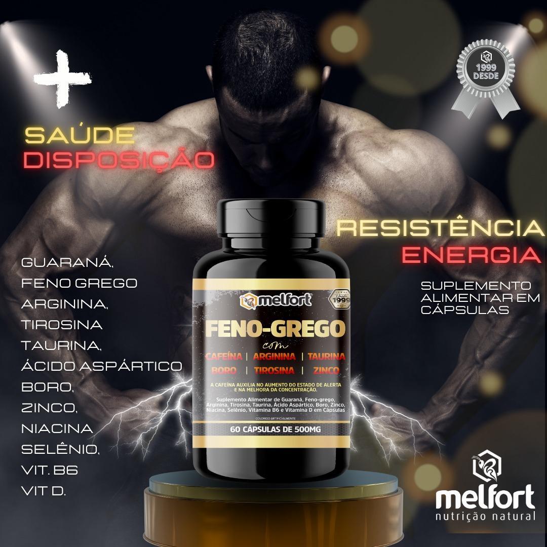 Kit 3x Feno-grego 500mg 60capsulas - Melfort - Carrefour