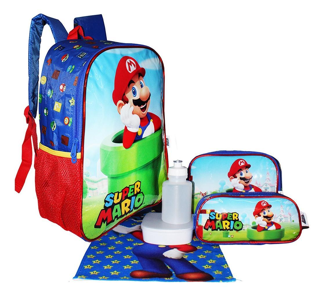 Kit Mochila Super Mario Bros Meninos Costas - Carrefour
