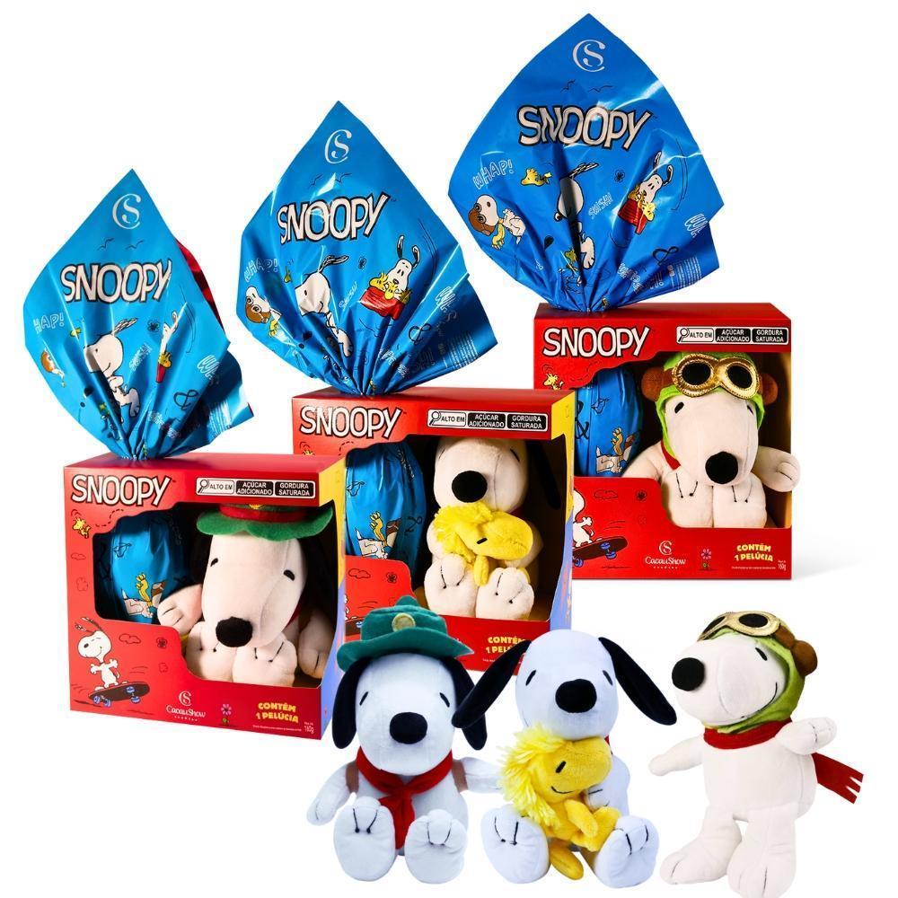 Ovo De Páscoa Cacau Show 160g Pelucia Snoopy Kit 3un Coleção - Carrefour