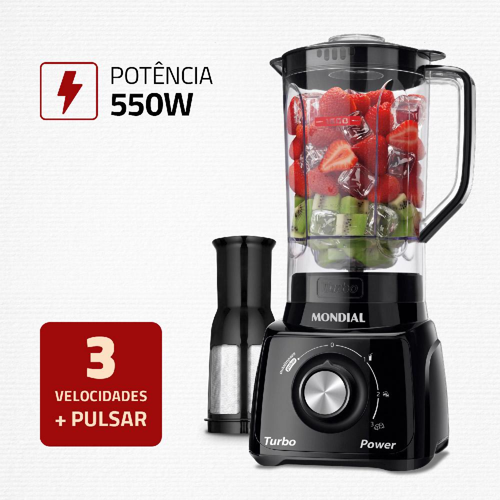 Liquidificador Com Filtro Mondial L99 Fb 500w 2.2l Preto 127v - Carrefour