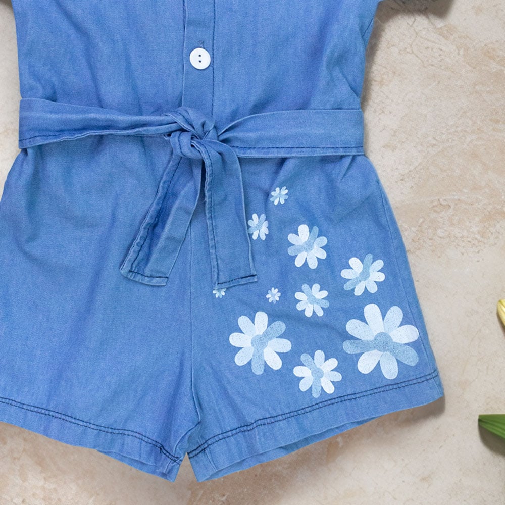 Macacão Jeans Infantil Com Faixa - Conforto E Estilo - Carrefour