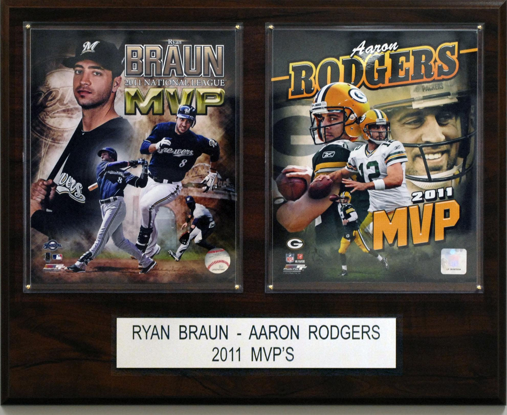 Placa De Jogador C&i Colecionáveis Ryan Braun Aaron Rodgers - Carrefour