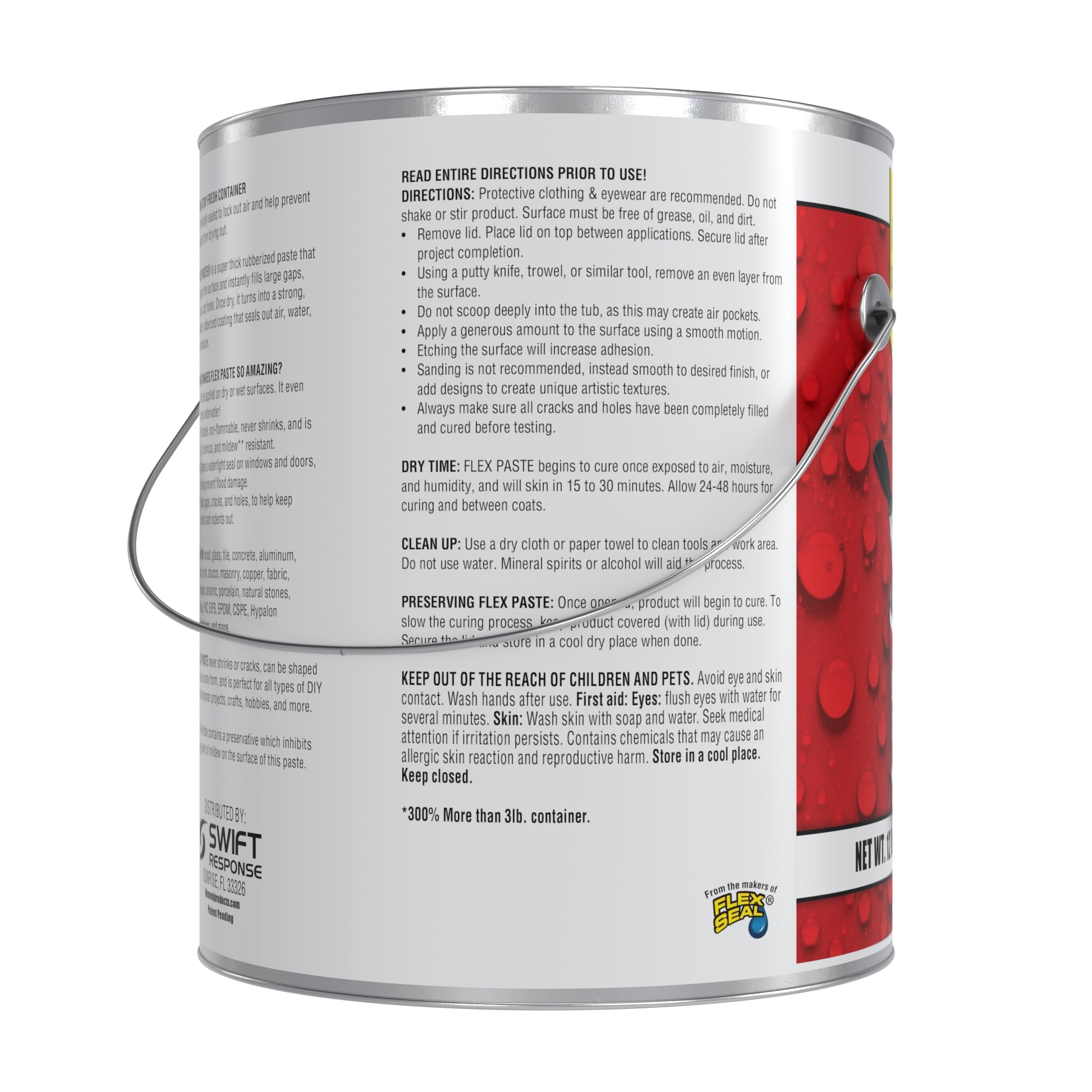 Pasta Putty Flex Pintável À Prova De Água (max 5,44 Kg), Lata Branca ...