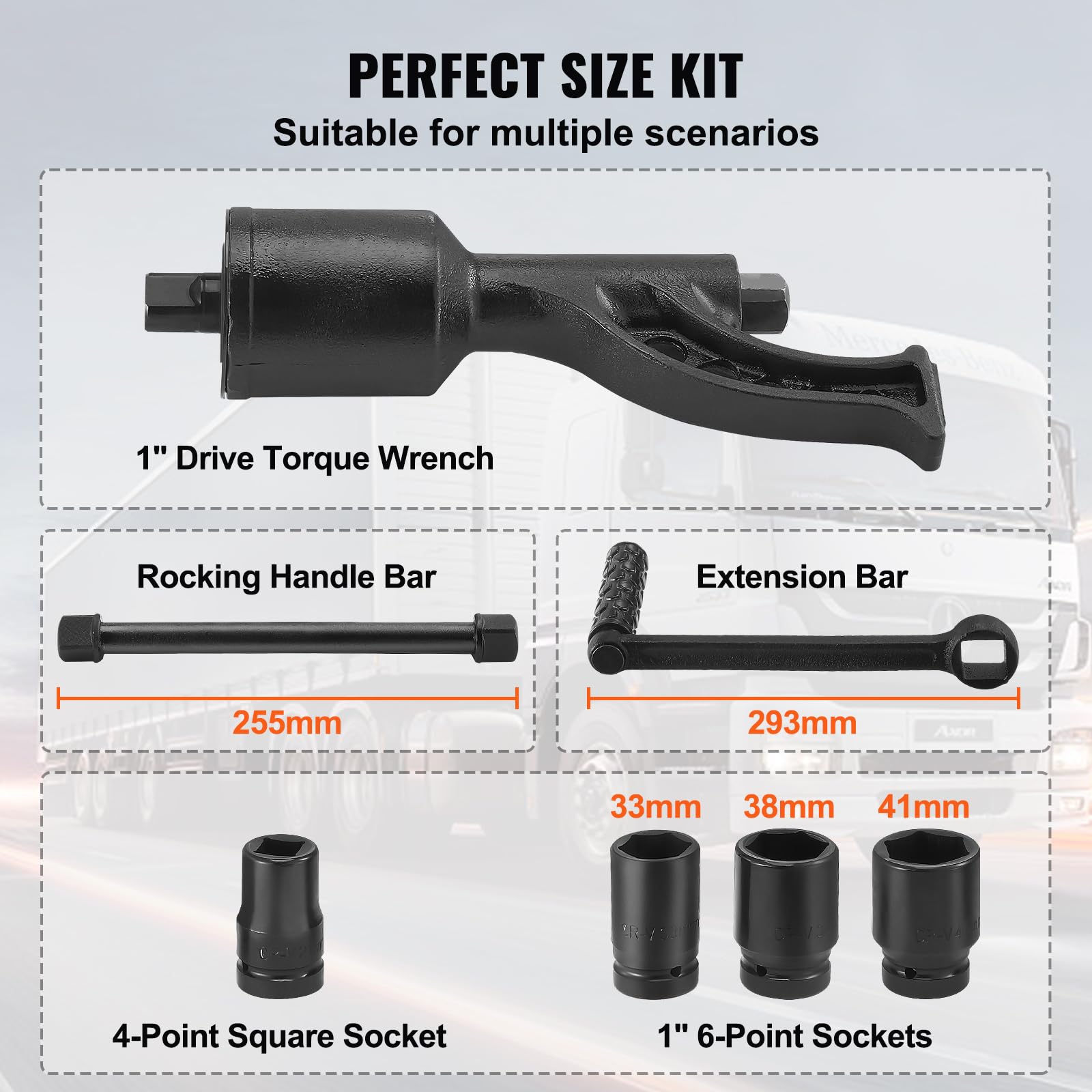Conjunto De Chaves Multiplicadoras De Torque Vevor 1" Drive Com 4 ...