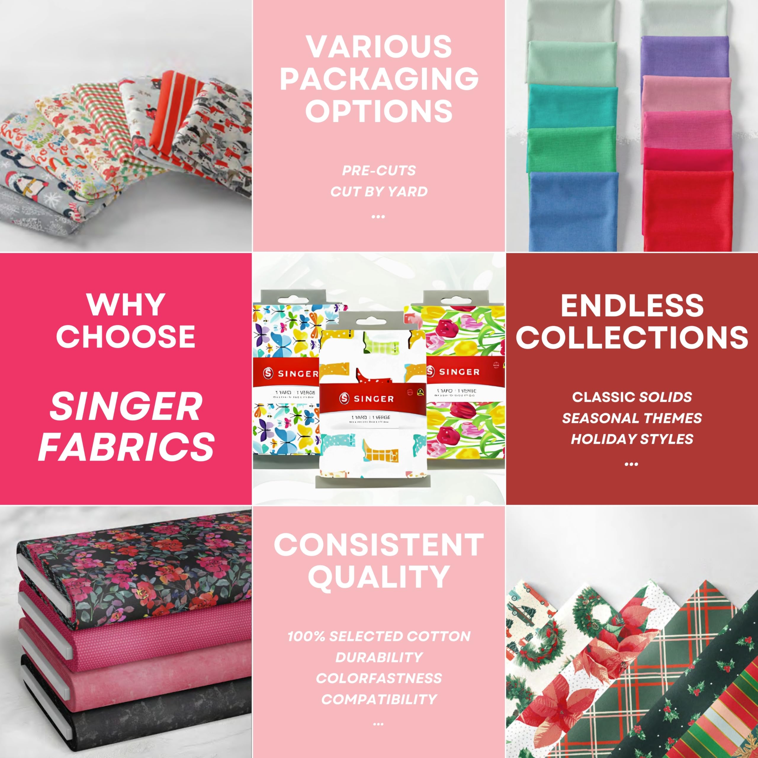 Tecido Singer 100% Algodão Honey Dew, 2 Jardas, Pré-cortado - Carrefour