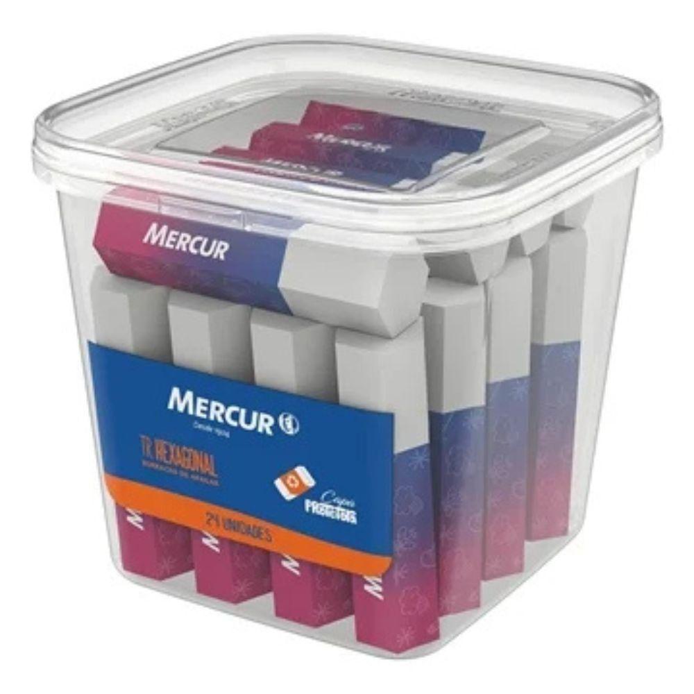 Kit 24 Borrachas Escolares Tr Hexagonal Mercur - Carrefour