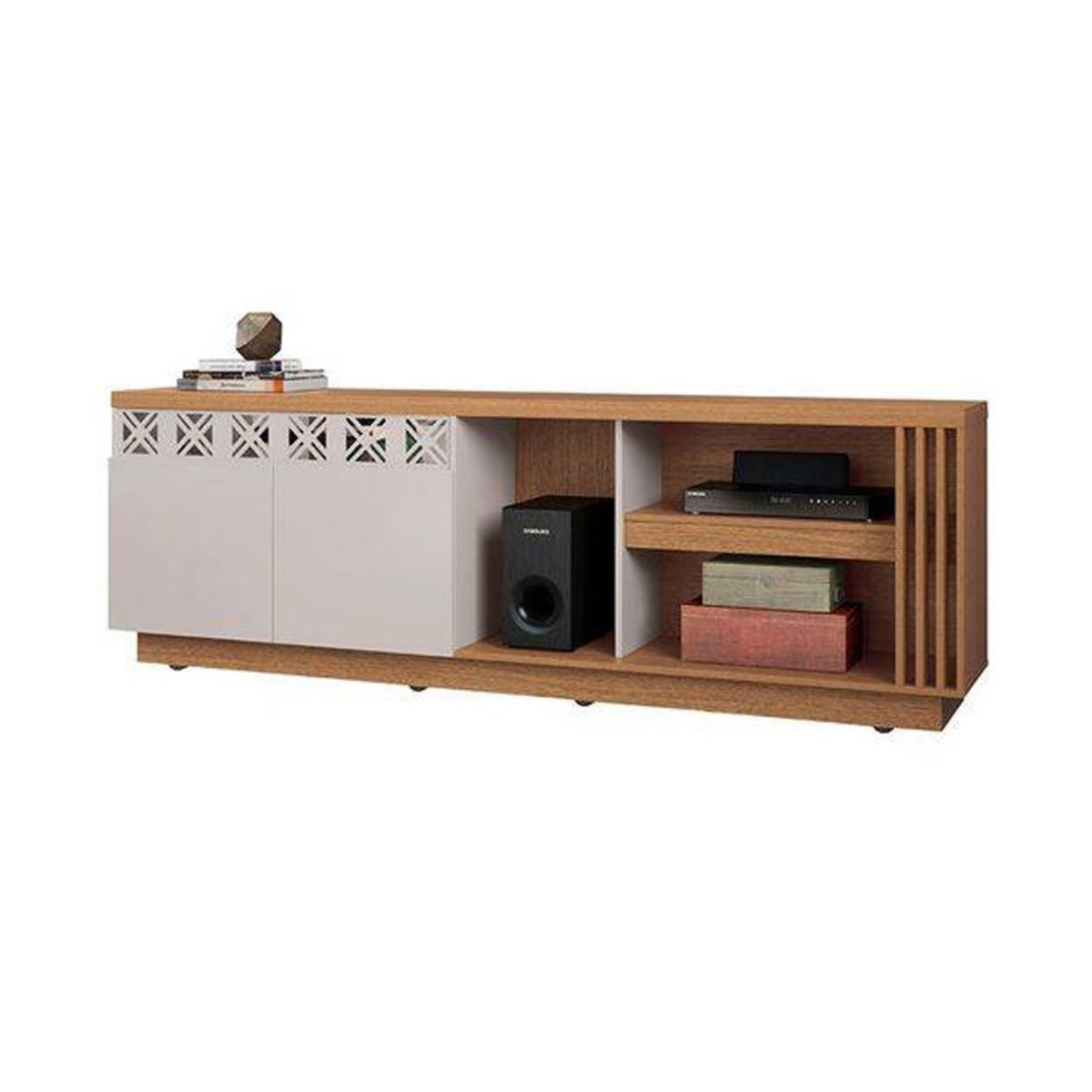 Bancada para Tv de até 70 Polegadas Asturias 2 Portas Colibri Natural ...