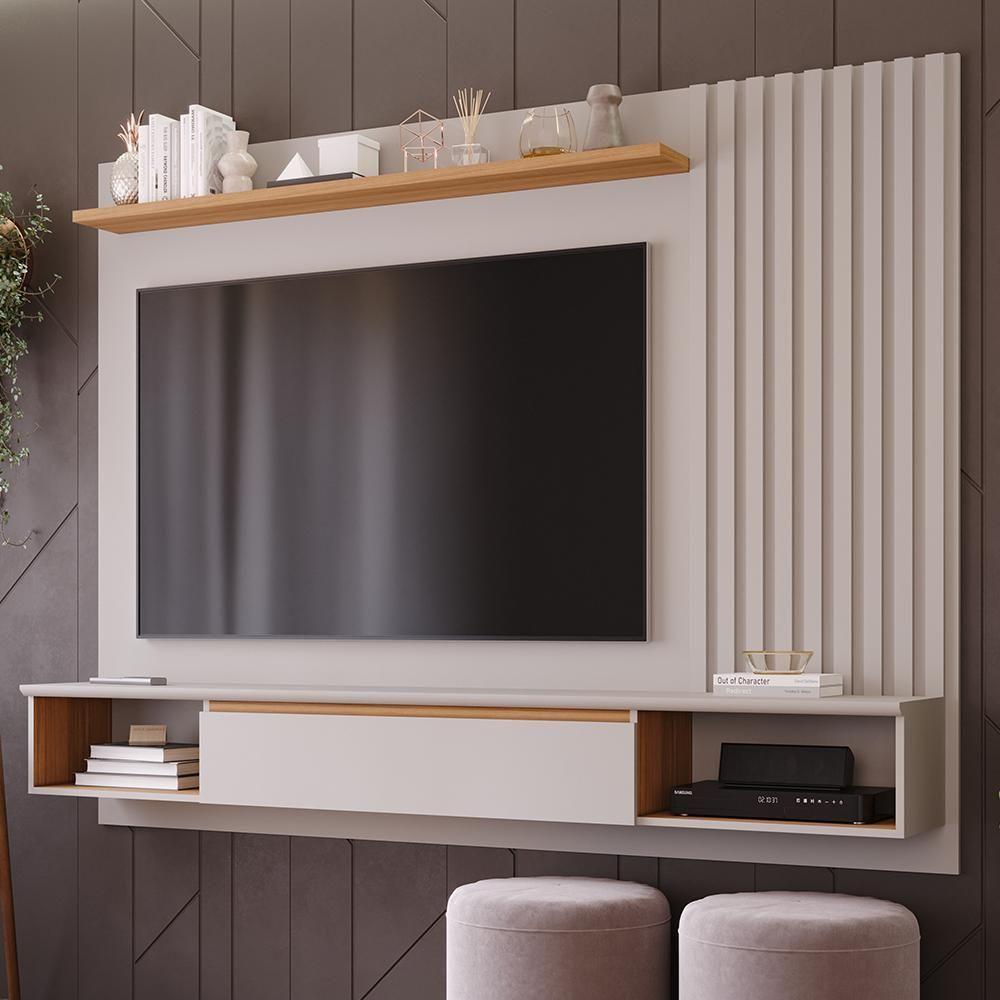 Painel Suspenso Bahamas Plus Off White-nature Para Tv Até 65 ...