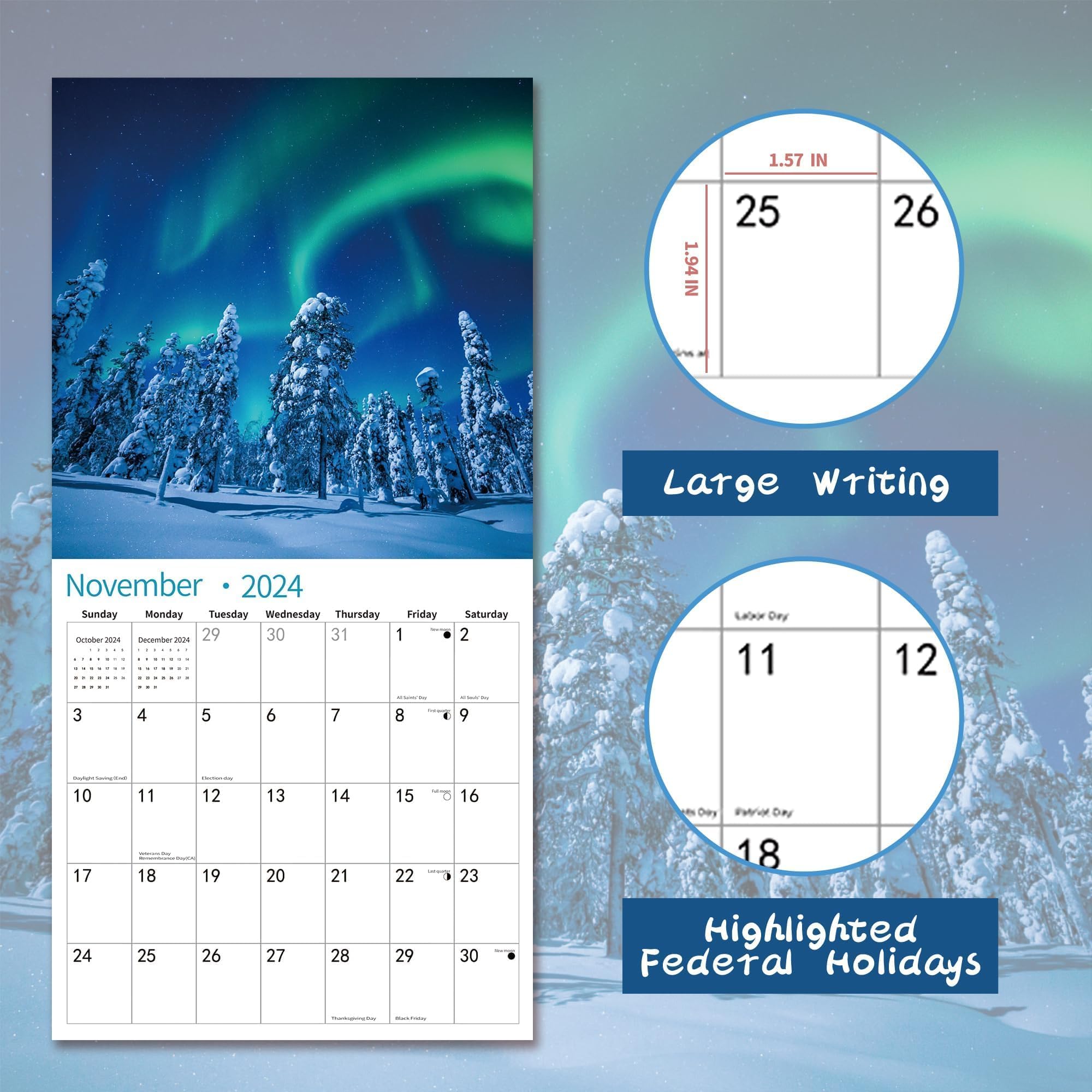 Calendário De Parede Windrio 2025 De Janeiro A Dezembro Aurora - Carrefour