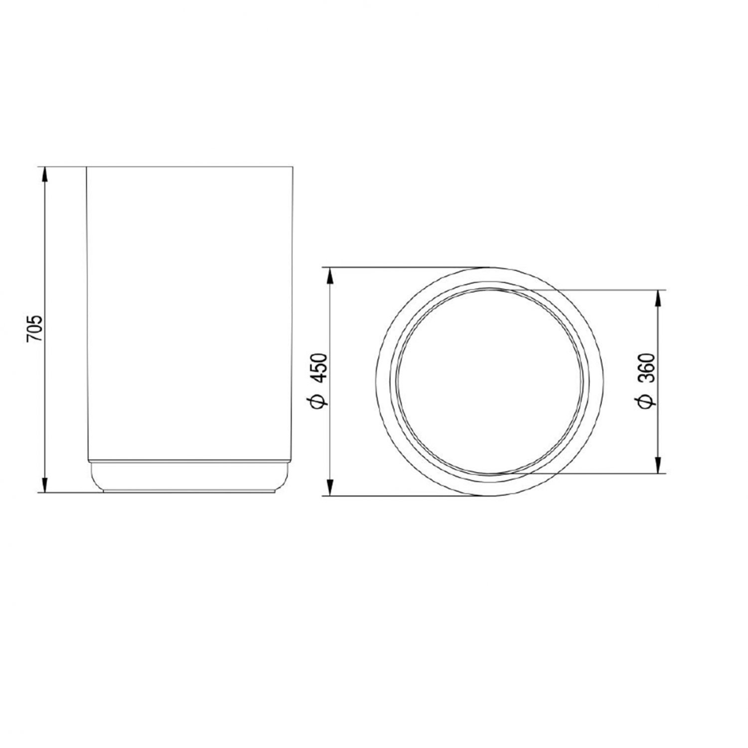 Conjunto Vaso E Prato Em Cimento Queimado Match 45 Japi Cimento Queimado / Cinza - Carrefour