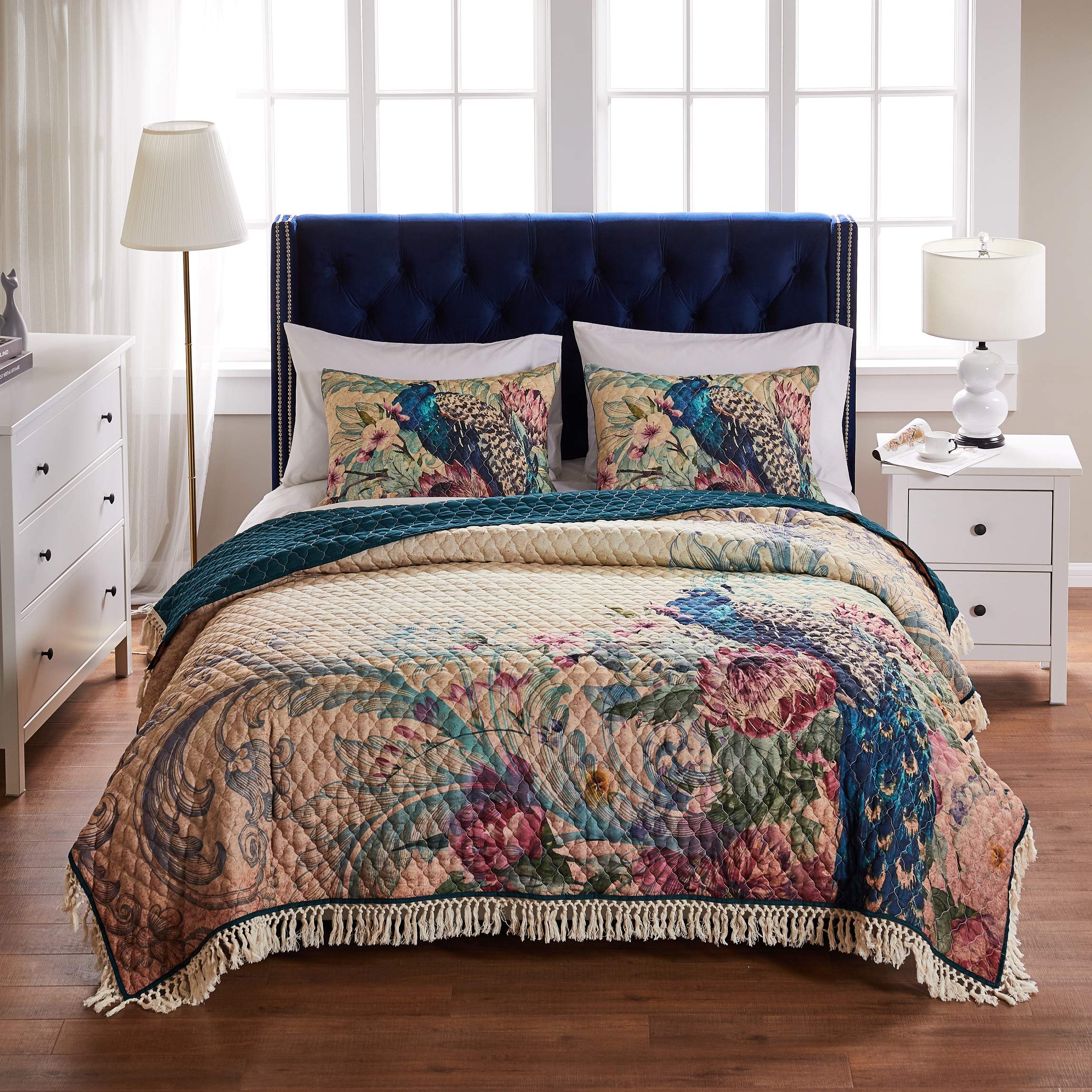 Conjunto De Edredões Greenland Home Luxury Microfiber Full/queen Eden ...