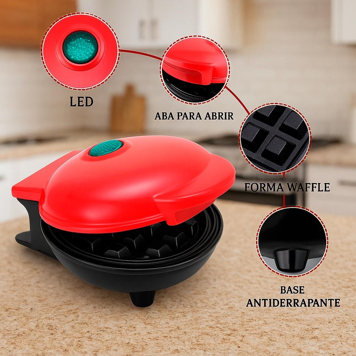 Mini Waffle Portátil Ideal Waffles Doces Ou Salgados 110v - Carrefour