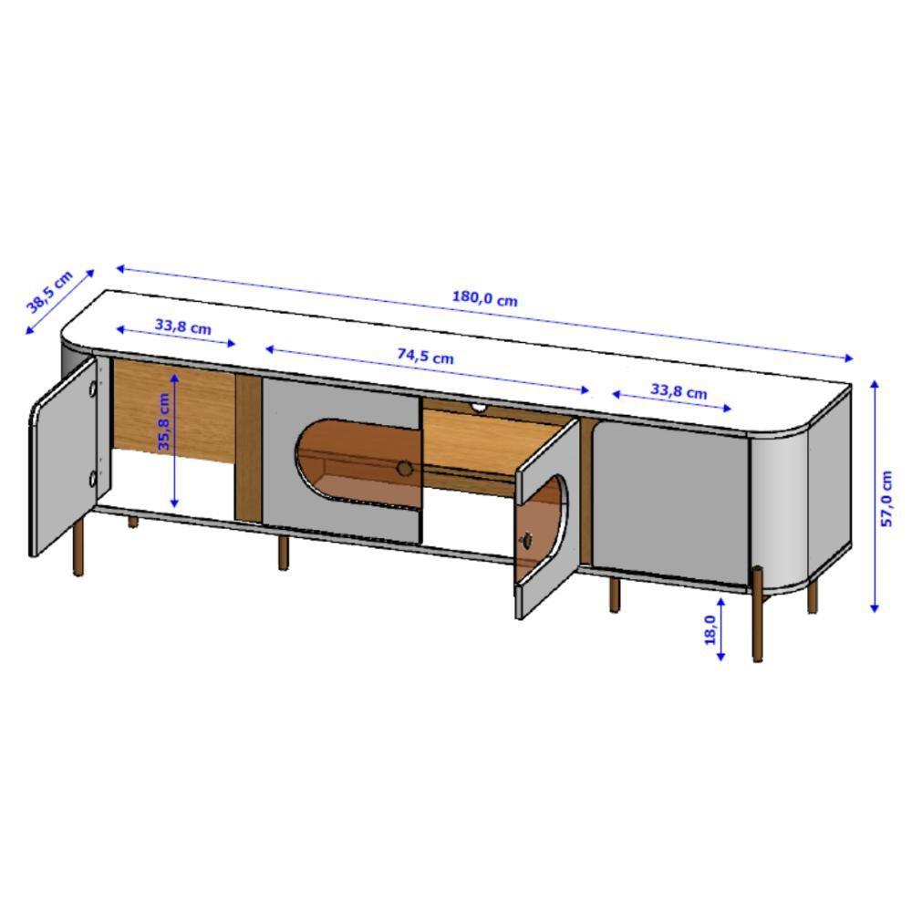 Rack Para Tv 75 Polegadas Navajo Off White Cinamomo - Carrefour