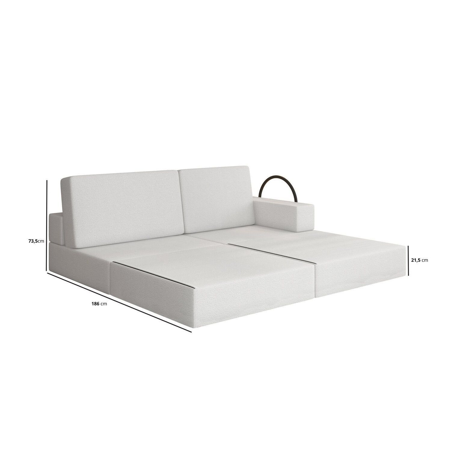 Sofá Cama À Vácuo 2 Lugares Linha Modular Flip Magic Branco - Carrefour