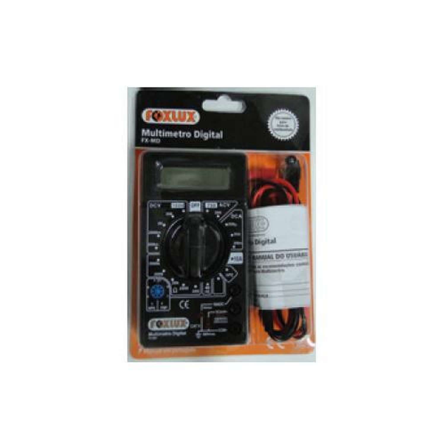 Multímetro Digital Foxlux 14cm Altura 3cm Largura 21cm Com Teste De ...