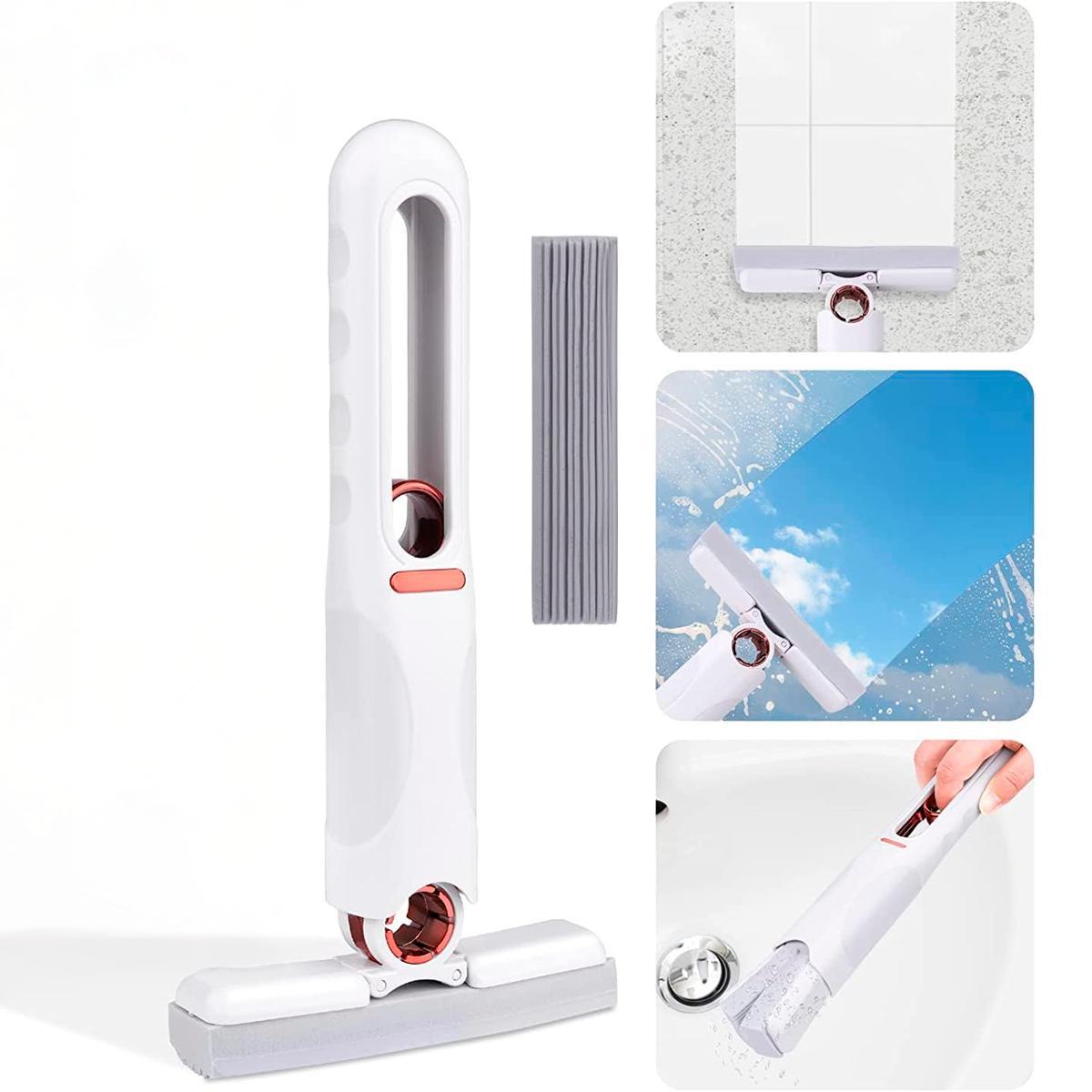 Mini Mop Dobrável Branco Rodo Para Banheiro E Azulejos - Carrefour