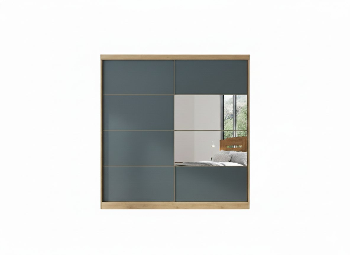 Guarda-roupa Casal 2 Portas 6 Gavetas 100% Mdf Com Espelho 222cm X ...