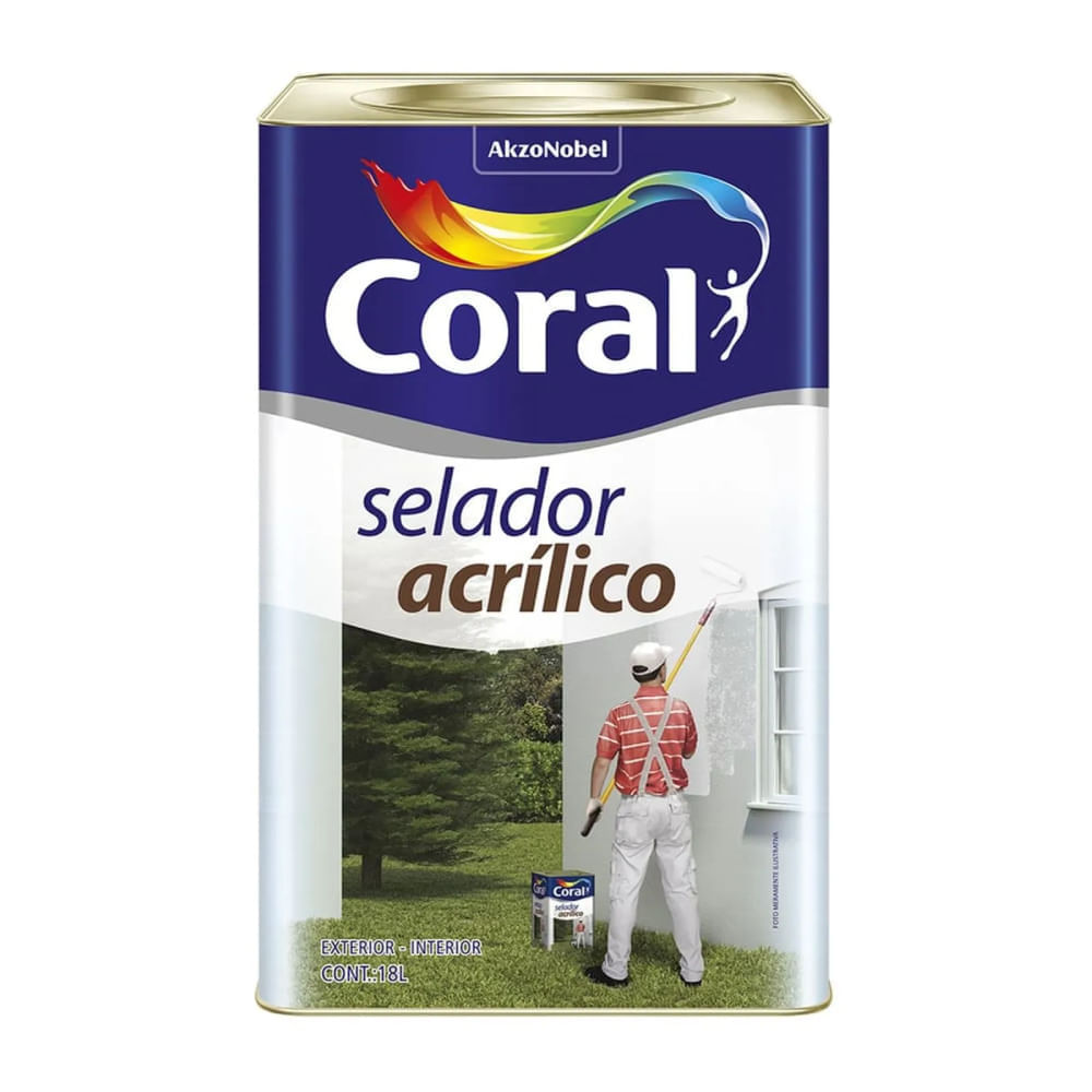 Selador Acrilico 18 Litros Branco Fosco - 5202616 - Coral Coral - Carrefour