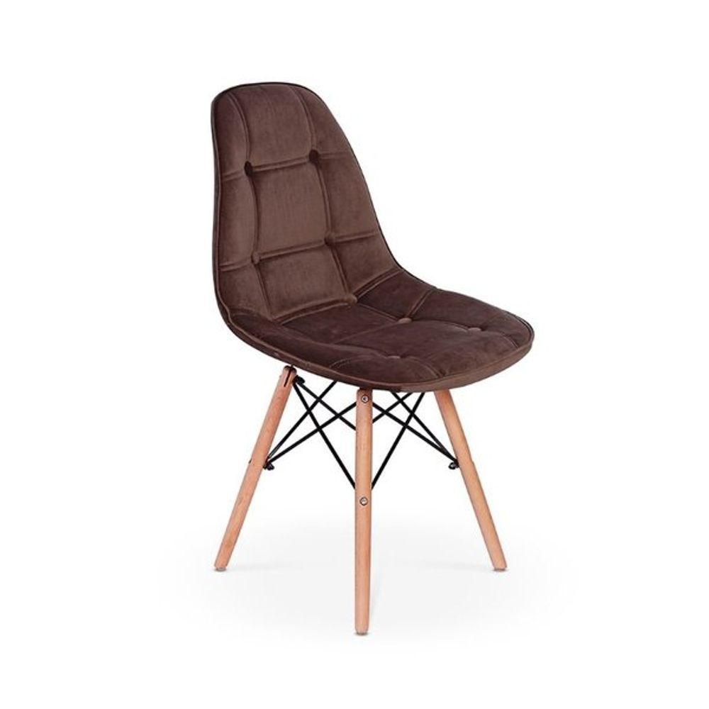 Cadeira Eiffel Estilo Botonê Aveludada Marrom - Carrefour