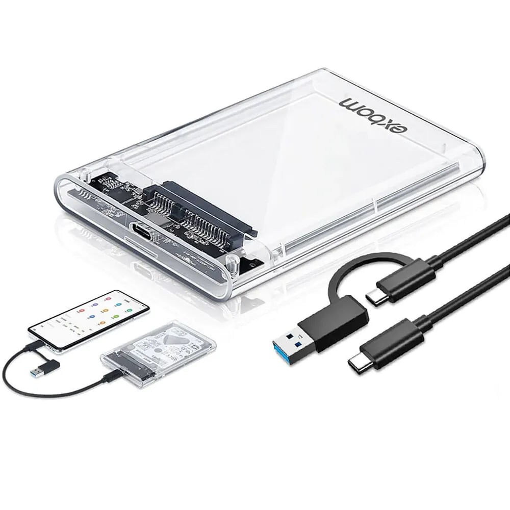 Case Tipo C De Hd E Ssd Para Smartphone Tipo-c Android Sata 2.5" Usb 3. ...