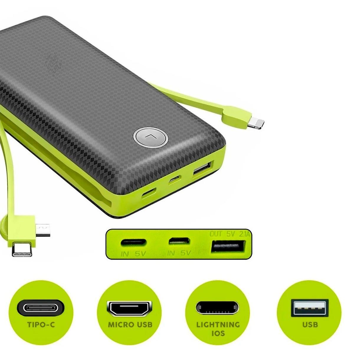 Power Bank 20000mah Universal Celular Portátil E - Carrefour