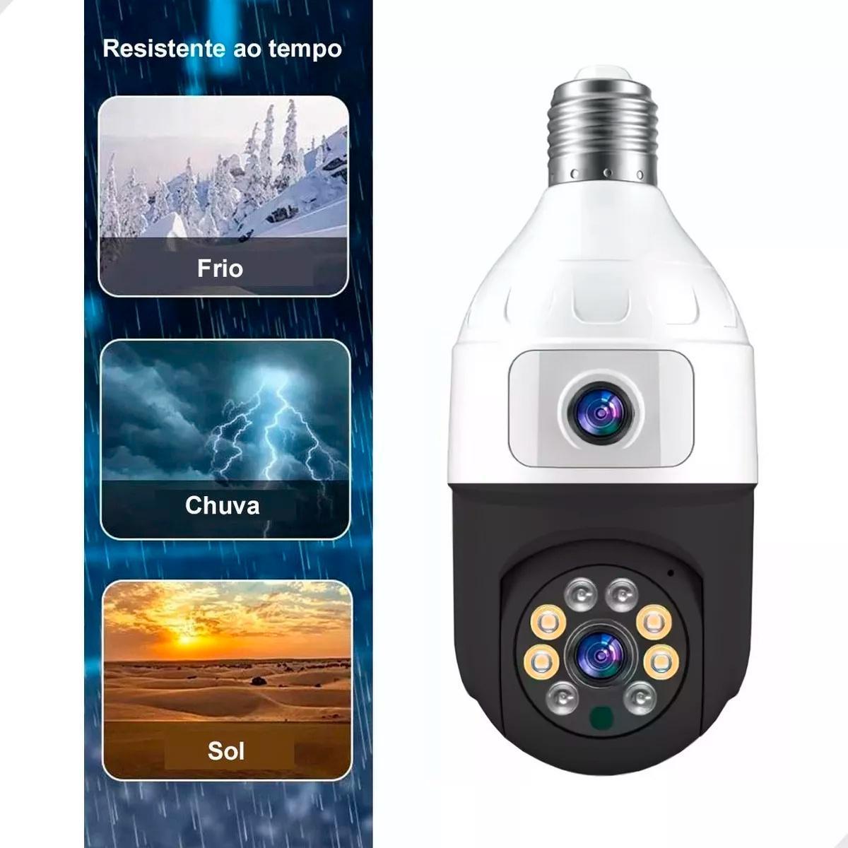 Lâmpada Câmera Giratória Wifi Com Lente Dupla - Carrefour