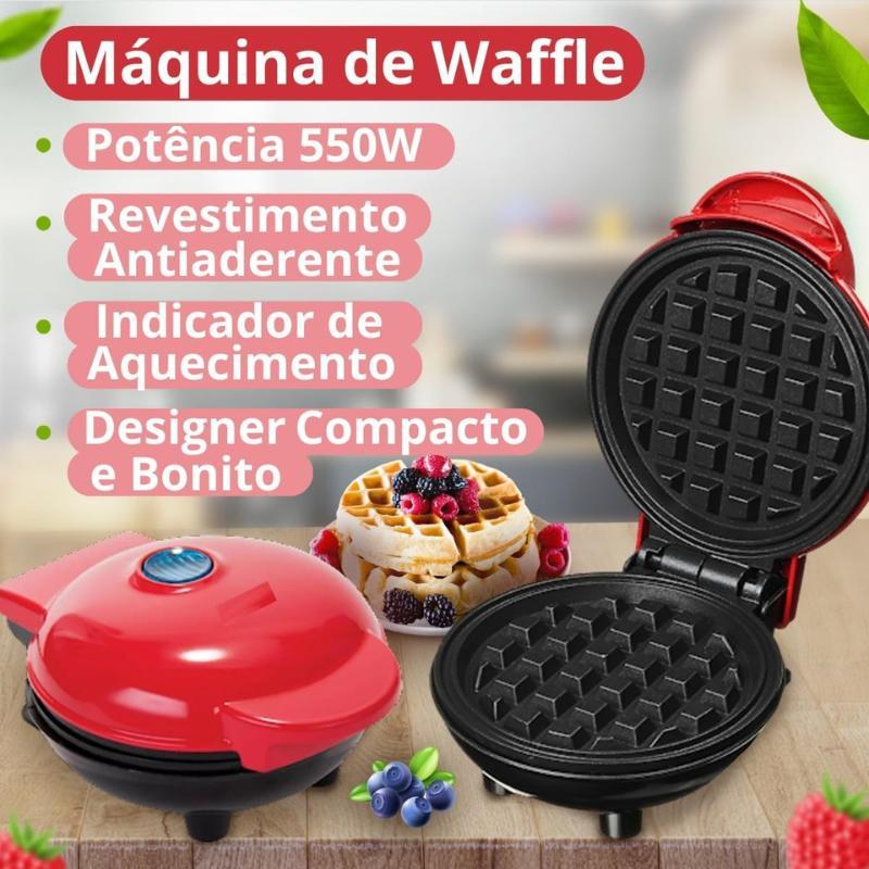 Mini Máquina Waffles Eletrônica Café Da Manhã, Waffle - Carrefour
