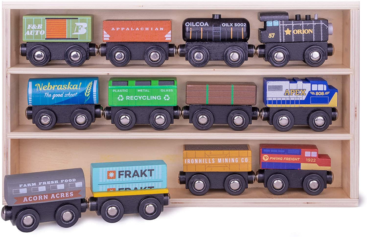 Playtime Express Train Set | Caixa De Trem De Madeira De 12 Peças ...