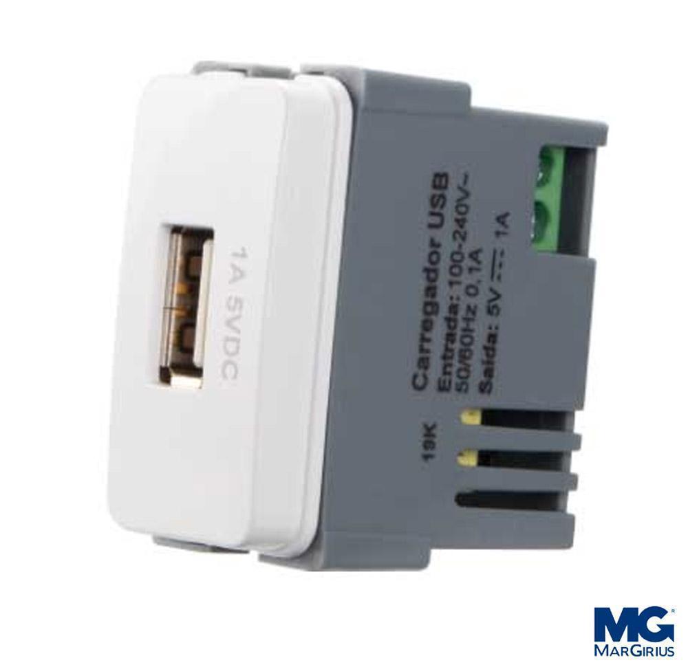 Modulo Carregador Tomada Usb 5v 1a Margirius Linha B3 - Carrefour